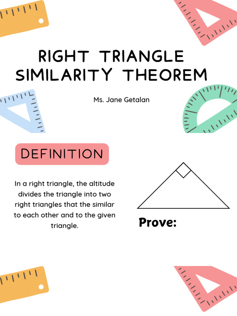 Right Triangle Similarity & Pythagorean Theorem | PDF