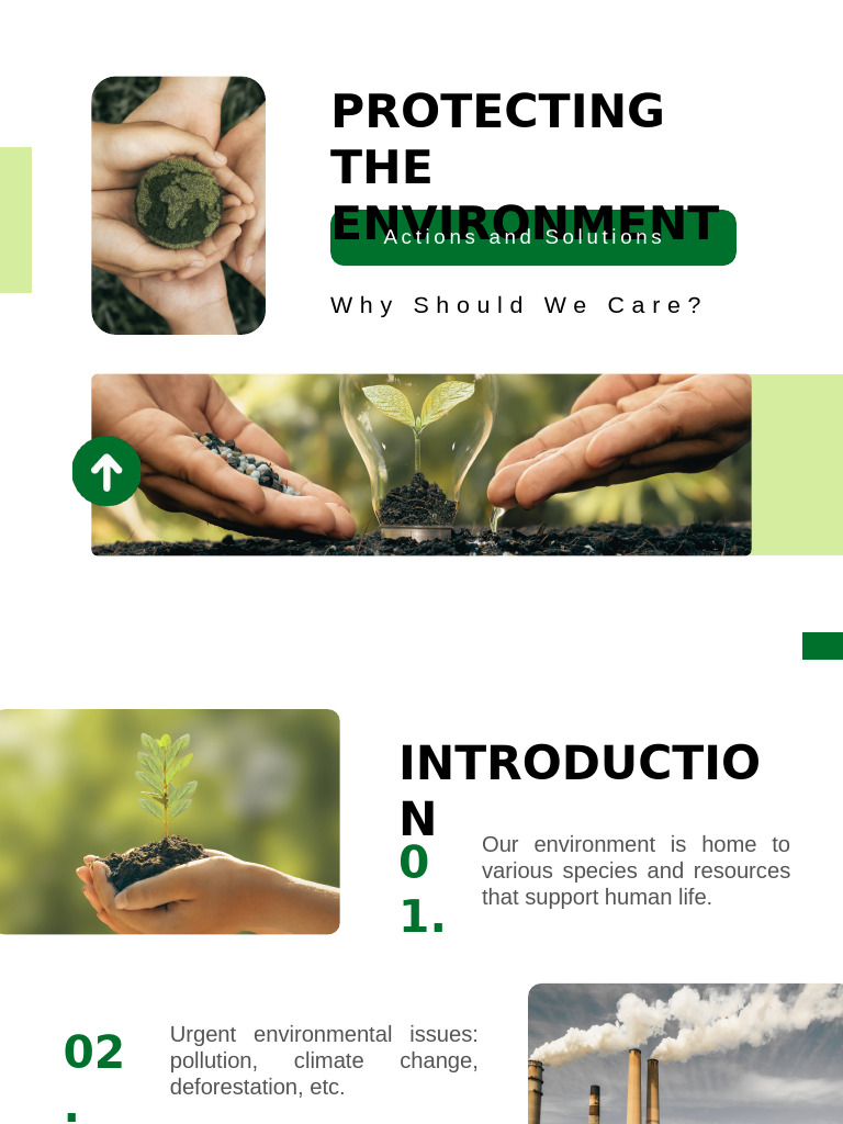 White and Green Modern Protect Environment Presentation | PDF ...