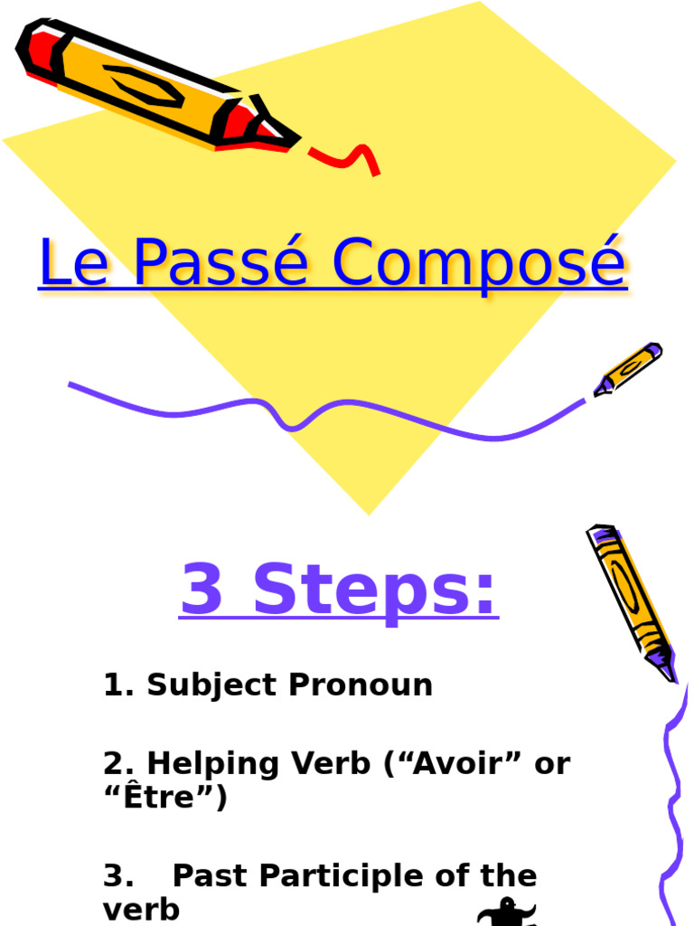 _CH 8 Le Passé Composé.ppt | PDF | Grammaire