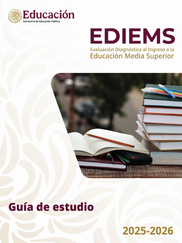 Guía de Estudio EDIEMS 2025 2026 Oficial PDF | PDF | Elementos químicos | Importar