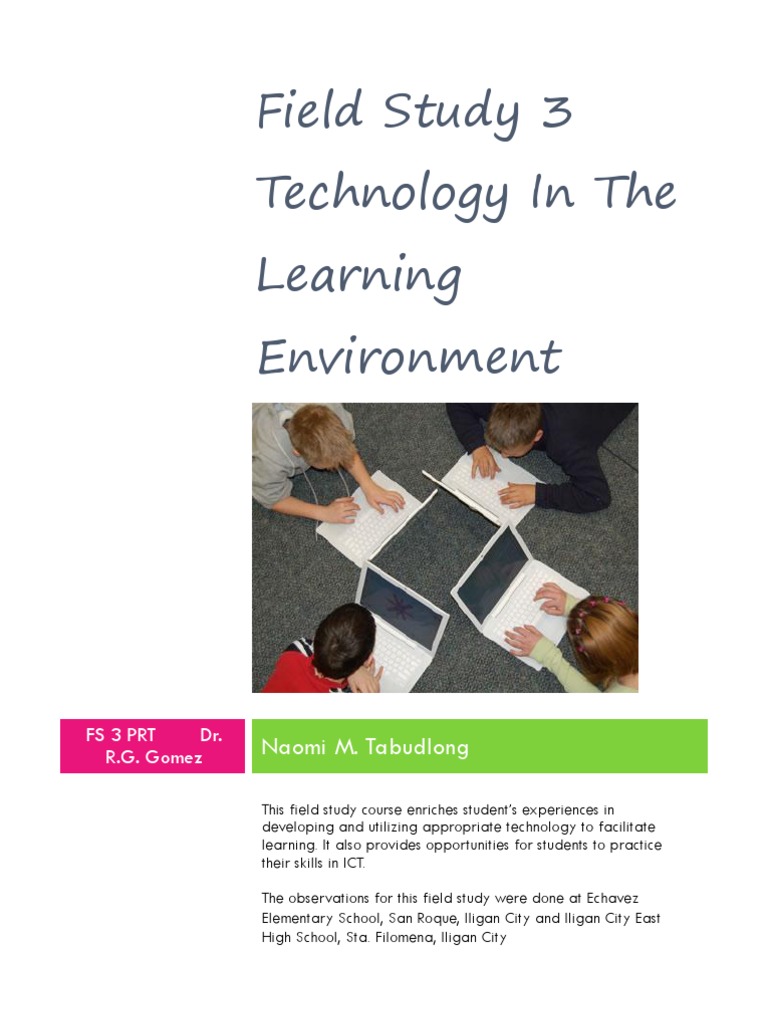 NMTabudlong Portfolio Field Study 3 Technology in The Learning ...