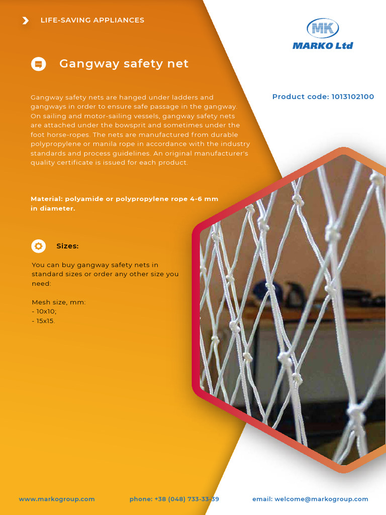 Gangway Safety Nets for Secure Passage | PDF