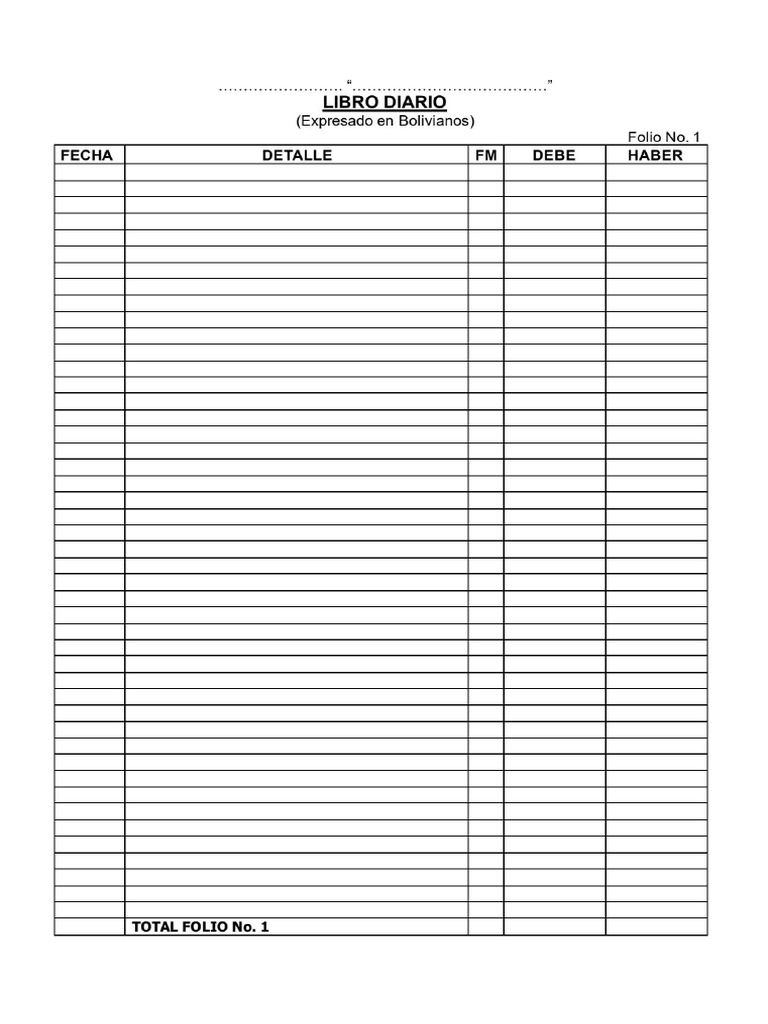 Formato Libro Diario - | PDF
