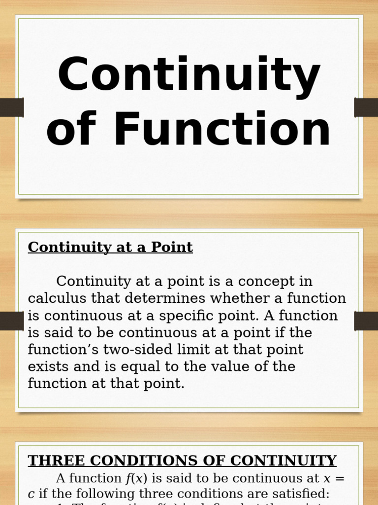 Continuity of A Function | PDF