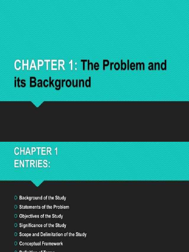 Chapter 1 of Research | PDF