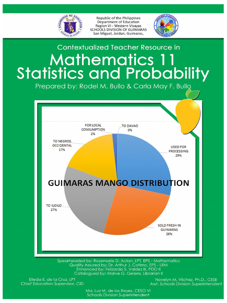 Contextualized Teacher Resource in Mathematics 11 Statistics and ...