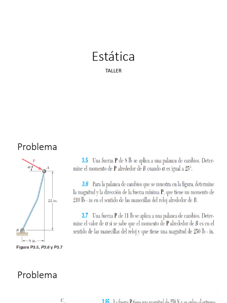ESTATICA - Taller Momento | PDF