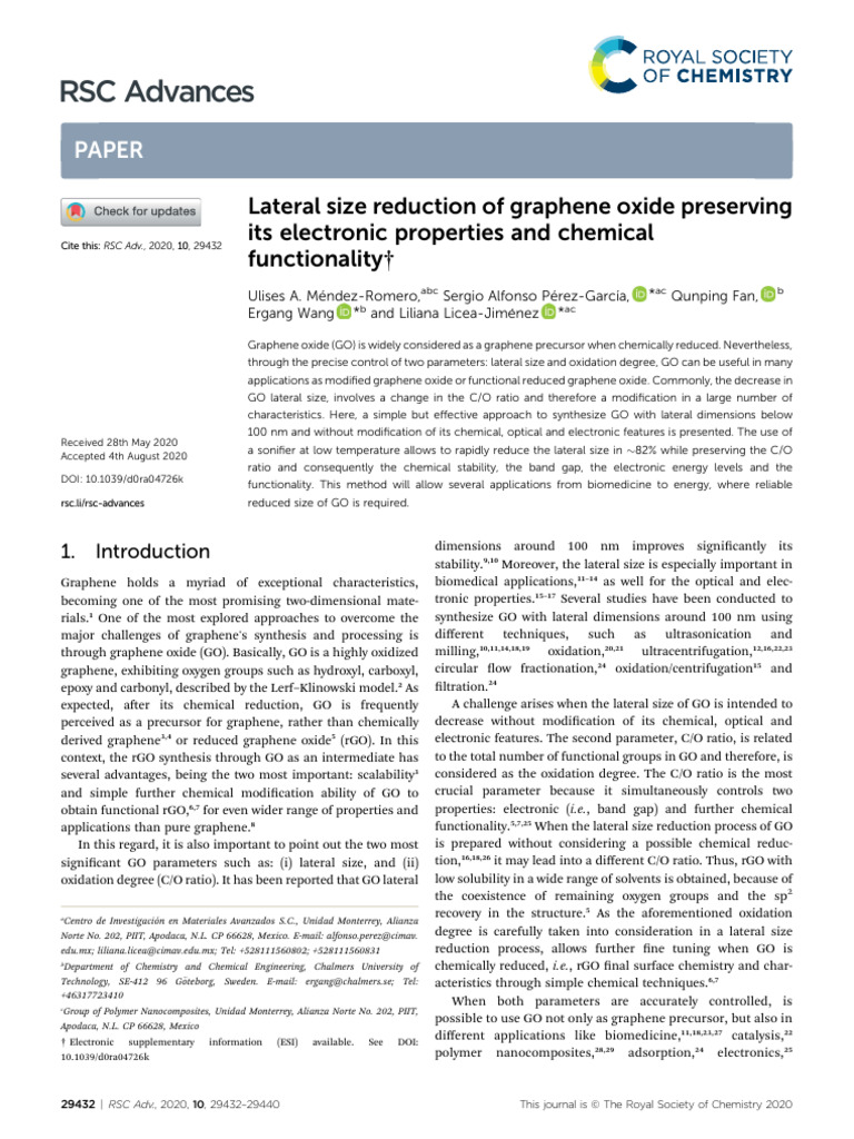 2020 Lateral - Size - Reduction - of - Graphene - Oxide - Preservin ...