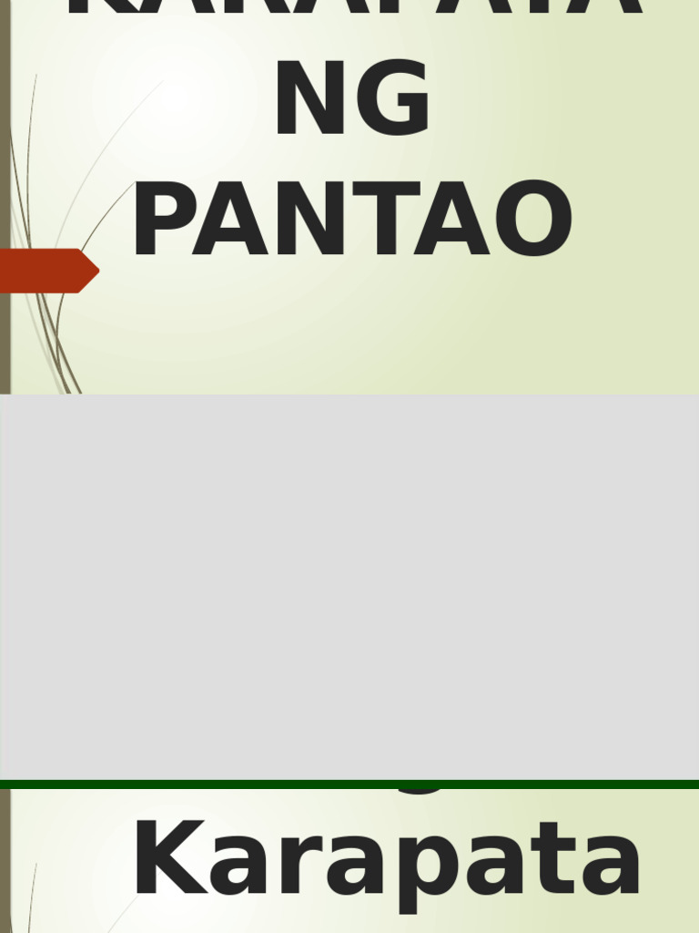 Simula NG Karapatang Pantao | PDF