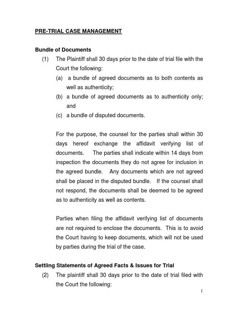 Microsoft Word - Directions For Trial | PDF | Cross Examination | Witness