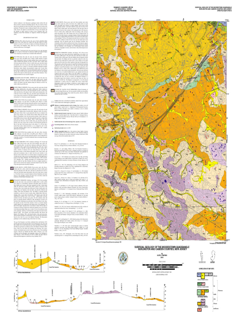 Surficial Geology of The Moorestown Quad | PDF | Sand | Gravel