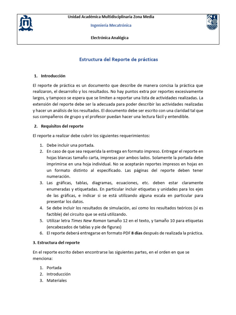 Estructura Del Reporte de Laboratorio | PDF | Simulación | Cuestionario