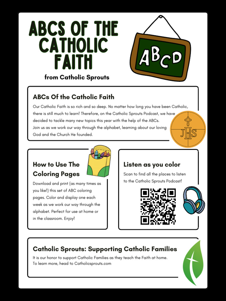 ABCs of The Catholic Faith Coloring Pages | PDF