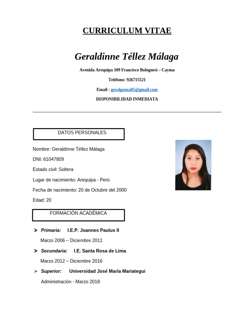 Curriculum Vita1 | PDF