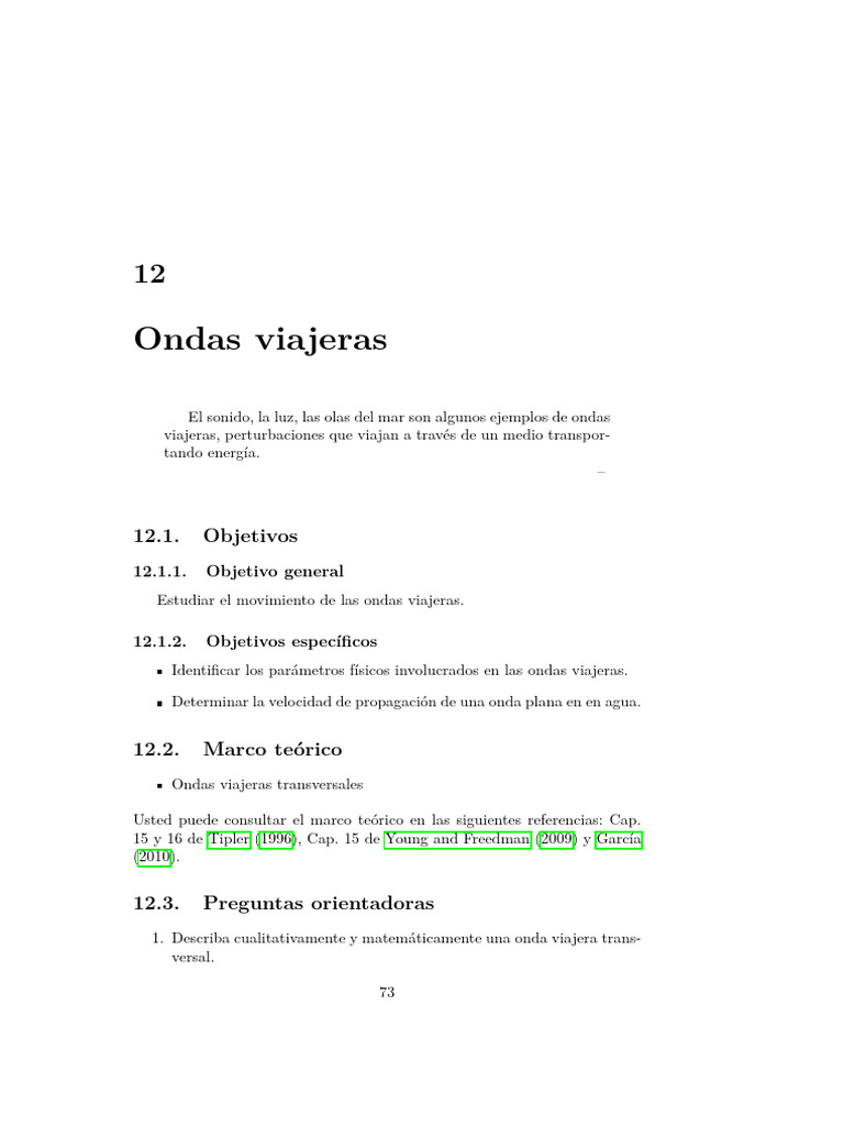 Practica 4 - Ondas viajeras | PDF | Olas | Frecuencia