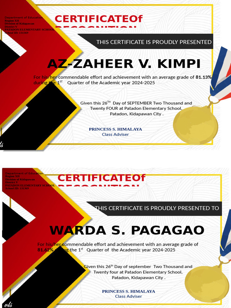 Cert of Recognition | PDF