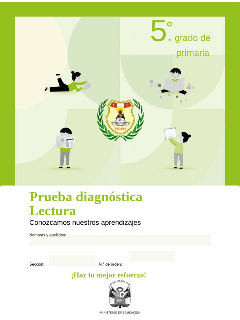 EVAL. DIAGN. Lectura 5to grado de Primaria | PDF | Coccinellidae | Dom