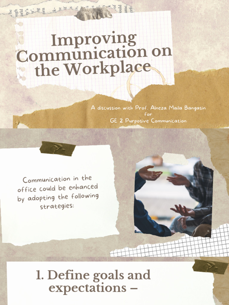 Improving Comms in The Workplace | PDF