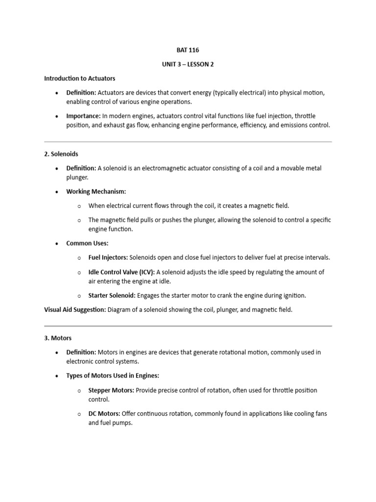 unit3 lesson 2 | PDF | Electric Motor | Engines