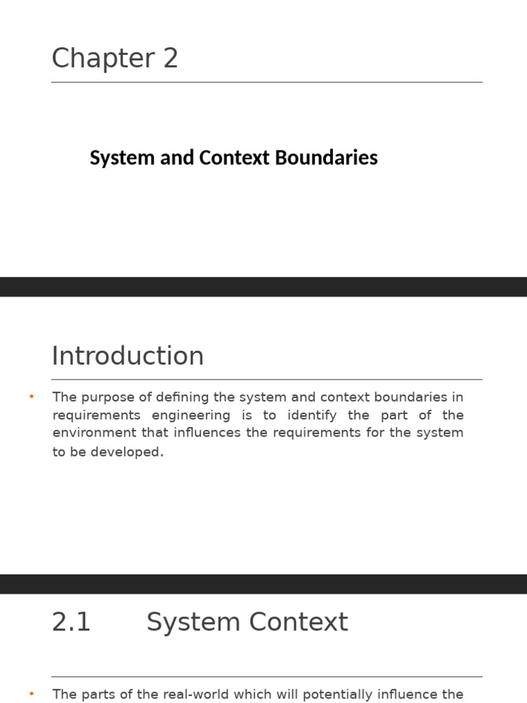 Chapter 2 System Context and Boundaries | PDF | System | Interface (Computing)