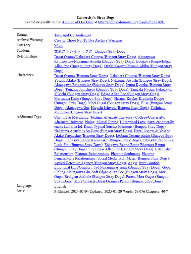 Universitys Stray Dogs | PDF