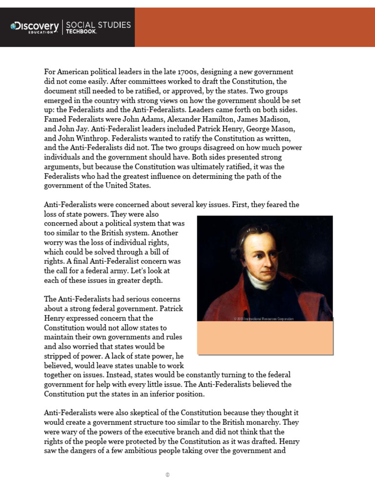 Federalist vs. Anti-Federalist | PDF | The Federalist Papers | United ...