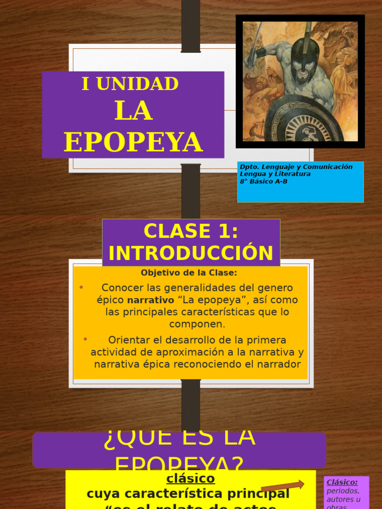 Ppt. Epopeya 8° | PDF | Poesía épica | Ilíada