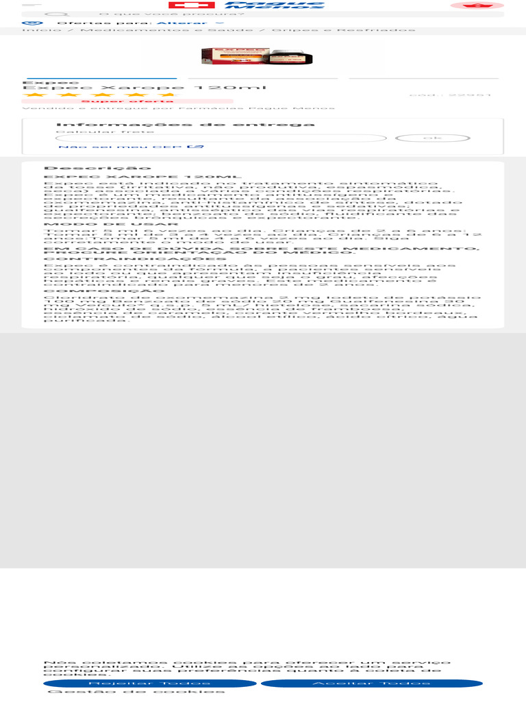 EXPEC XAROPE 120ML - Pague Menos | PDF