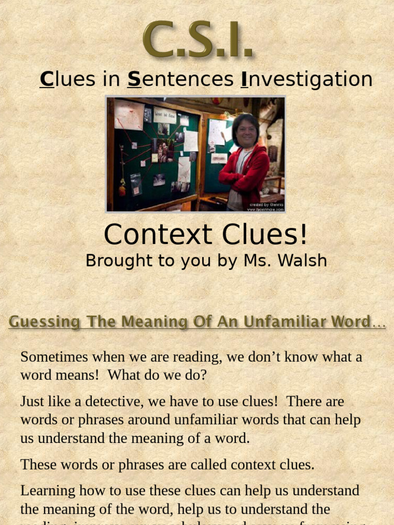 Context Clues for Vocabulary Mastery | PDF | Linguistics