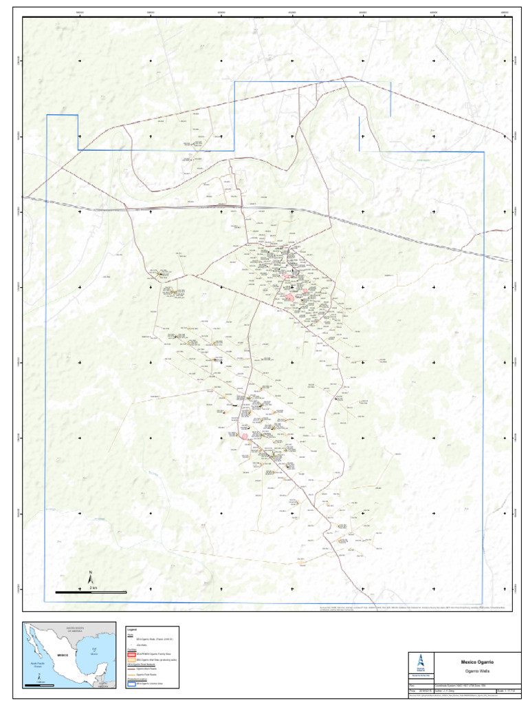 Mexico Ogarrio Well Map With JOA A0 | PDF