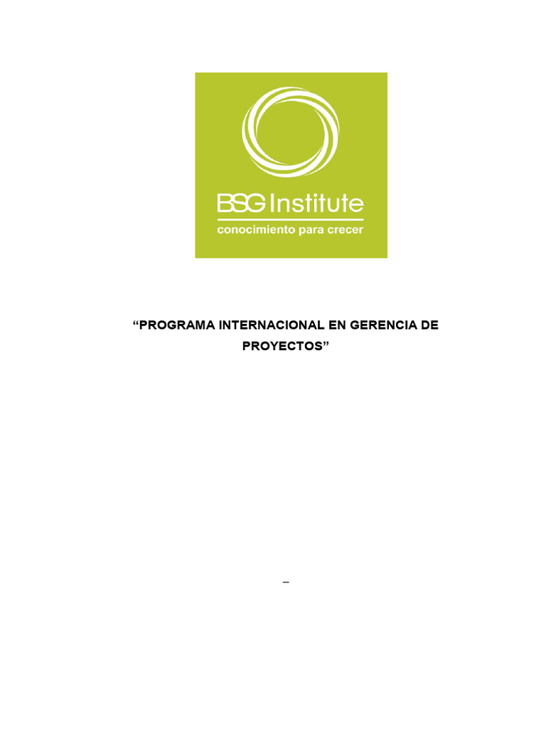 Programa Internacional de Gestion de Proyectos - L. Chipana P. | PDF | Acero | Diseño