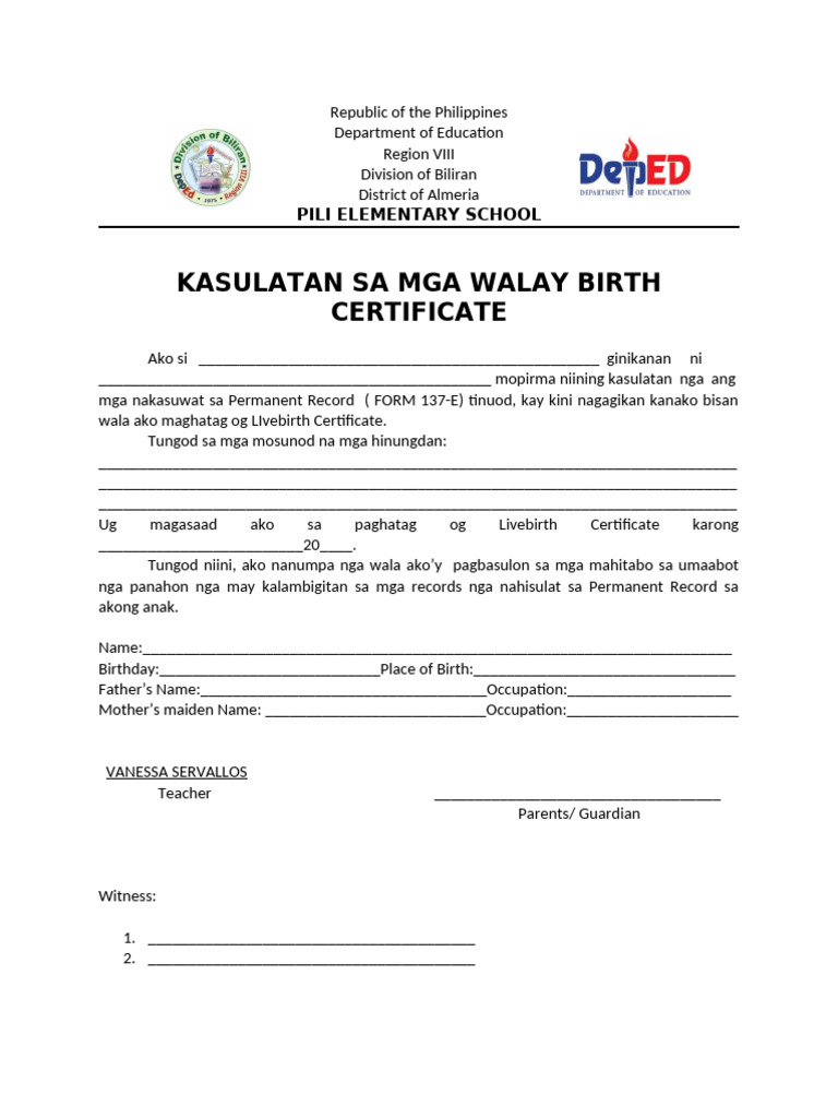 Kasulatan Parents | PDF