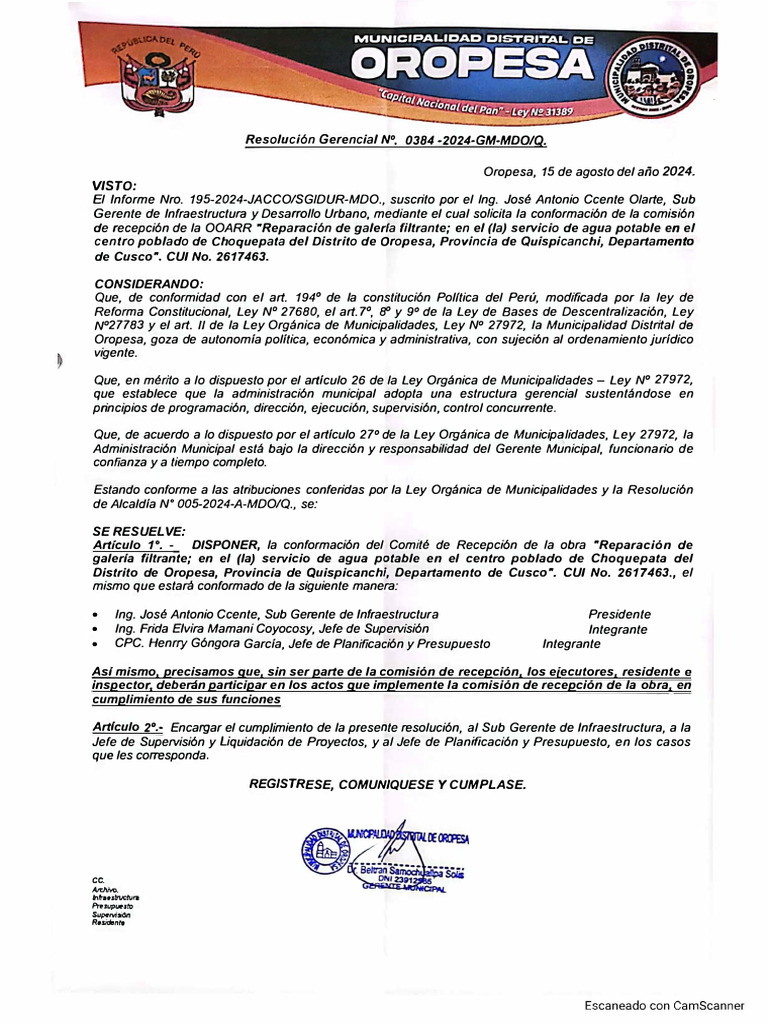 RG 384 Recepcion Galeria Filtrante | PDF | Justicia | Crimen y violencia