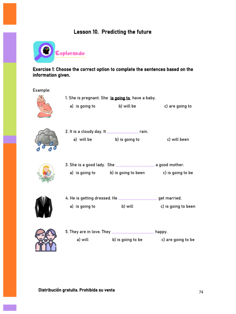lesson 10 Predicting the future | PDF | Asunto (gramática) | Verbo