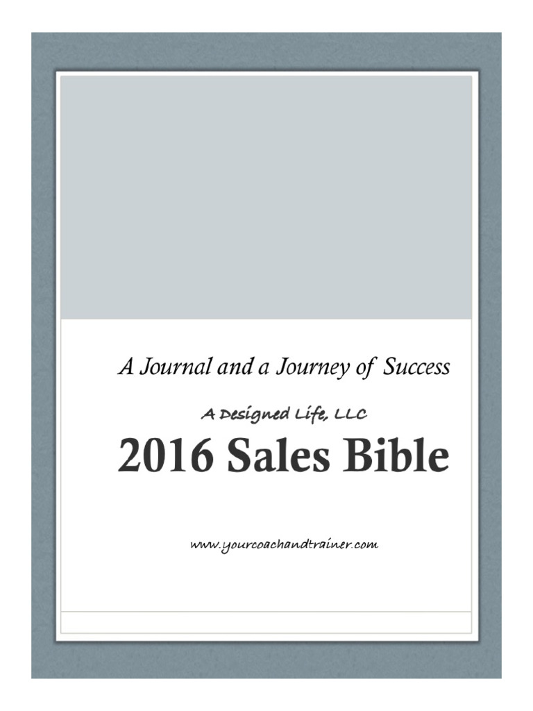 2016 Sales Bible: A Journey to Success | PDF | Mental Image | Mind