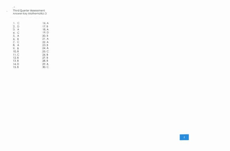 Q3 Key Math3 | PDF