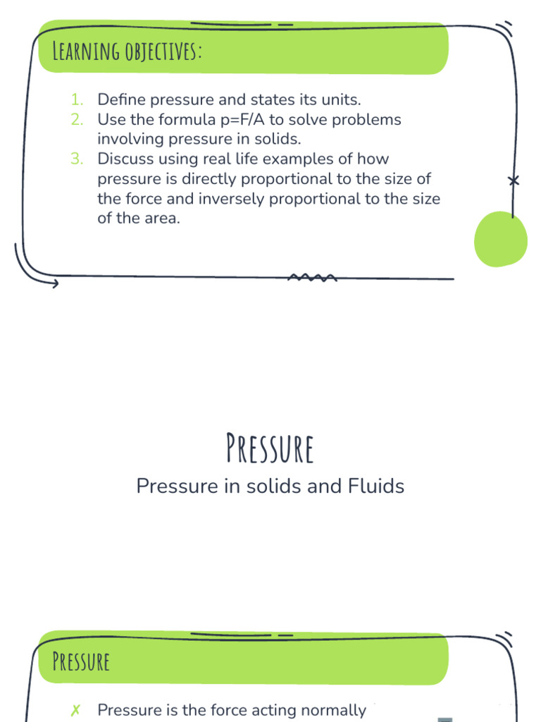 Understanding Pressure in Solids and Fluids | PDF | Pressure | Density