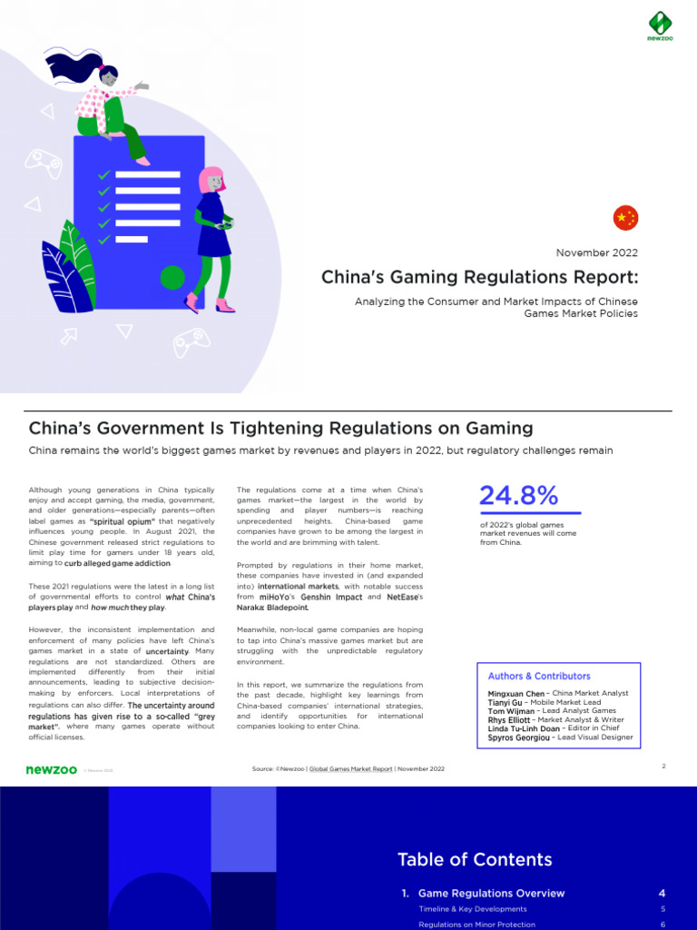 2022_Newzoo_China_Gaming_Regulation_Report | PDF | China | World Politics