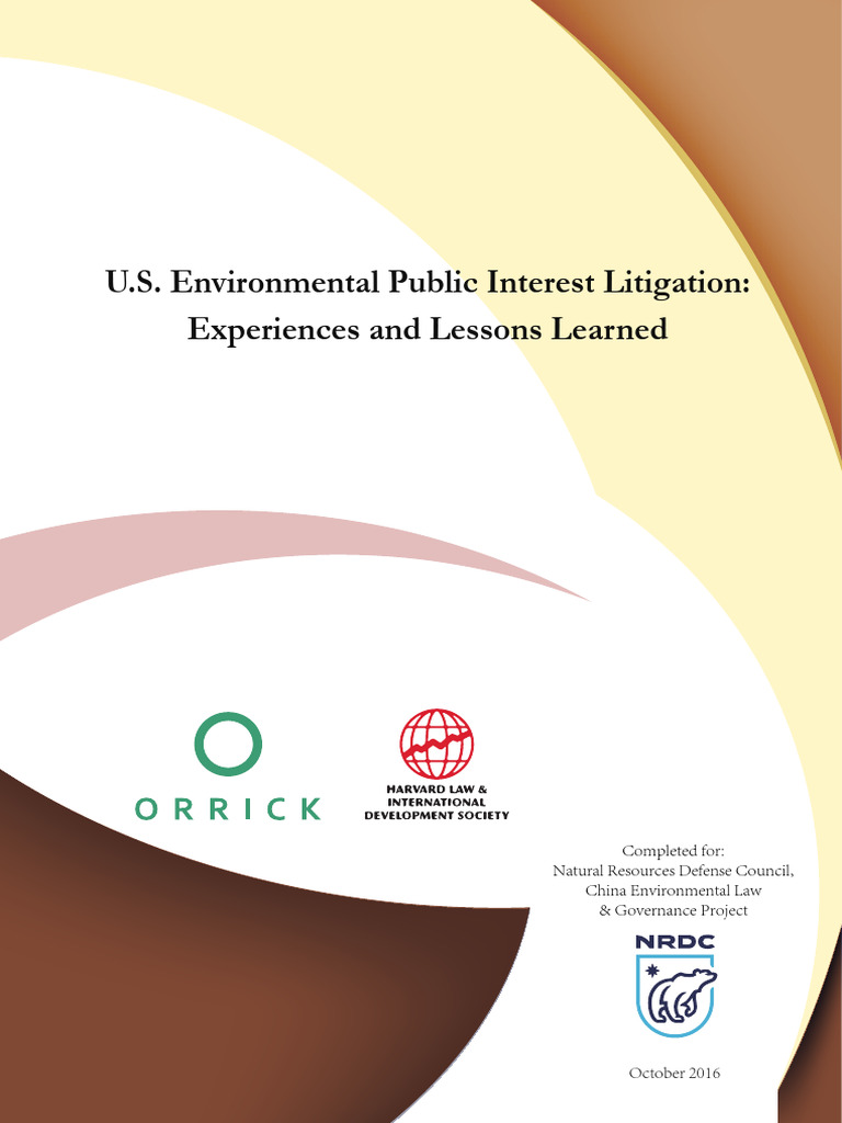 U.S. Environmental Public Interest Litigation | PDF | National ...