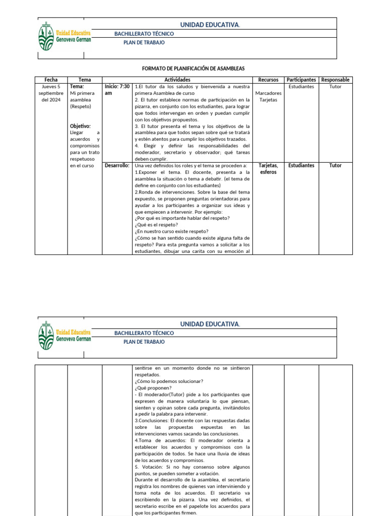 Asambleas 1 2024 | PDF