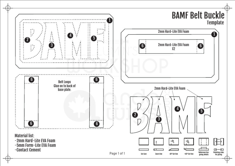 EVA Foam Belt Buckle Workshop Guide | PDF | Materials | Mechanical ...