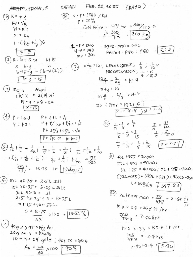 Ce Day 6 Algebra Pset | PDF