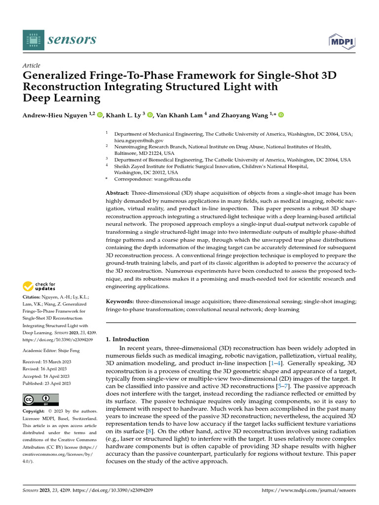 Generalized Fringe To Phase Framework For Single Shot 3d Reconstruction Integrating Structured