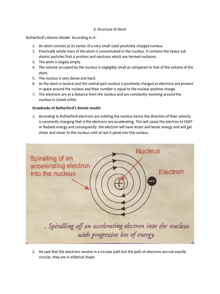 Rutherford and Bohr Atomic Models Explained | PDF