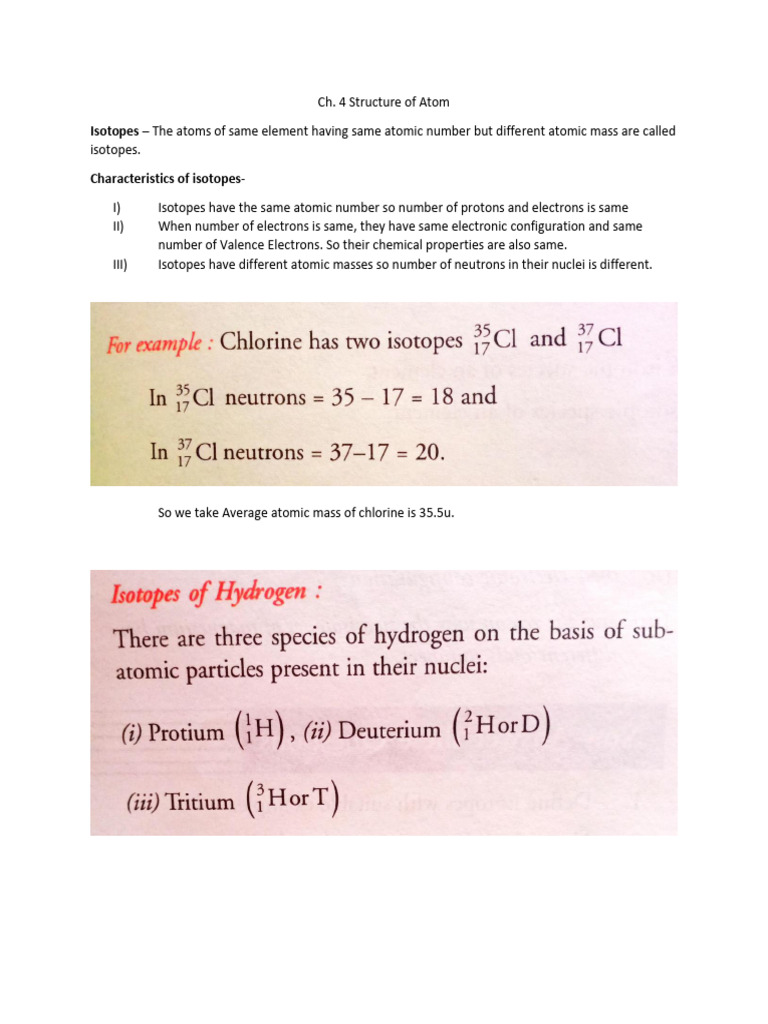 Isotopes and Atomic Structure Explained | PDF