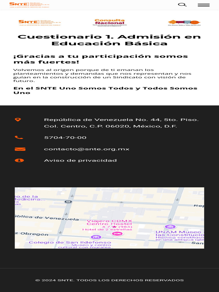 Admisión EB - SNTE | PDF