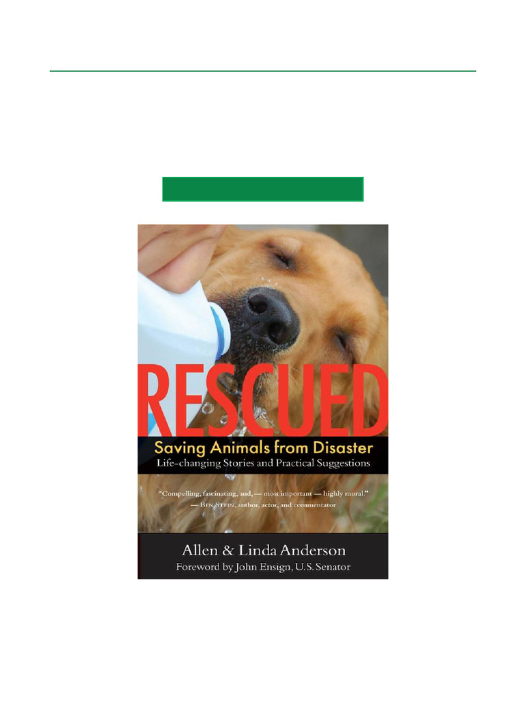 Rescued: Saving Animals from Disaster | PDF