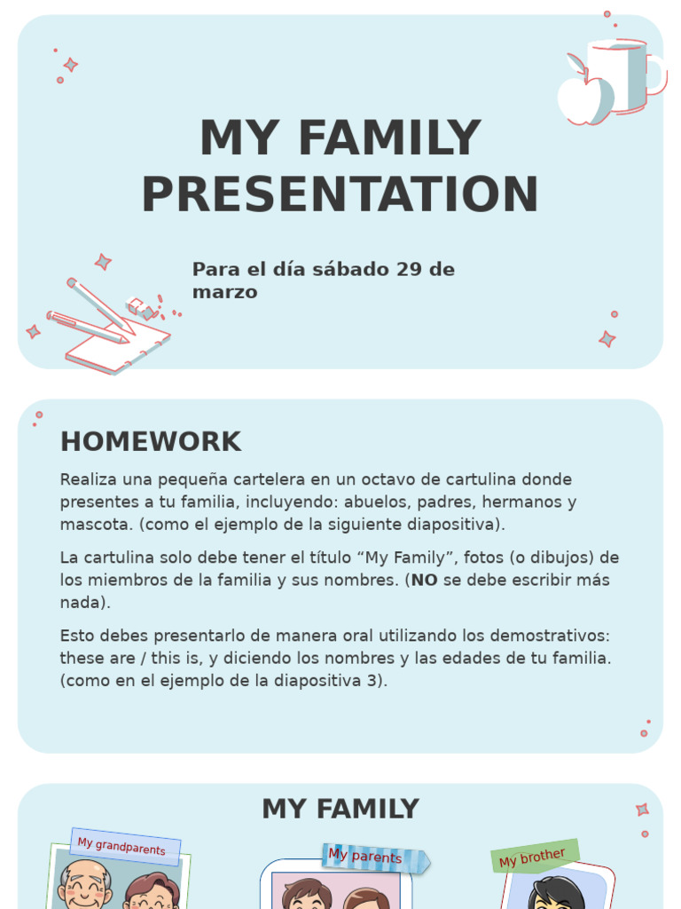 My Family Presentation | PDF