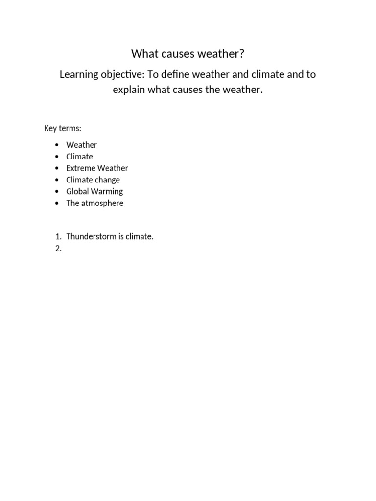 What Causes Weather | PDF