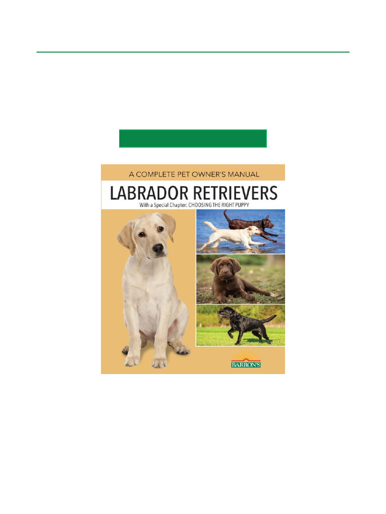 Labrador Retrievers Guide Download | PDF